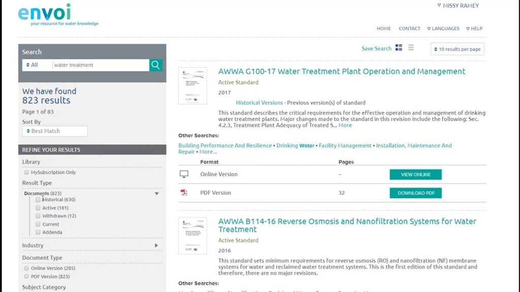 Envoi - American Water Works Association