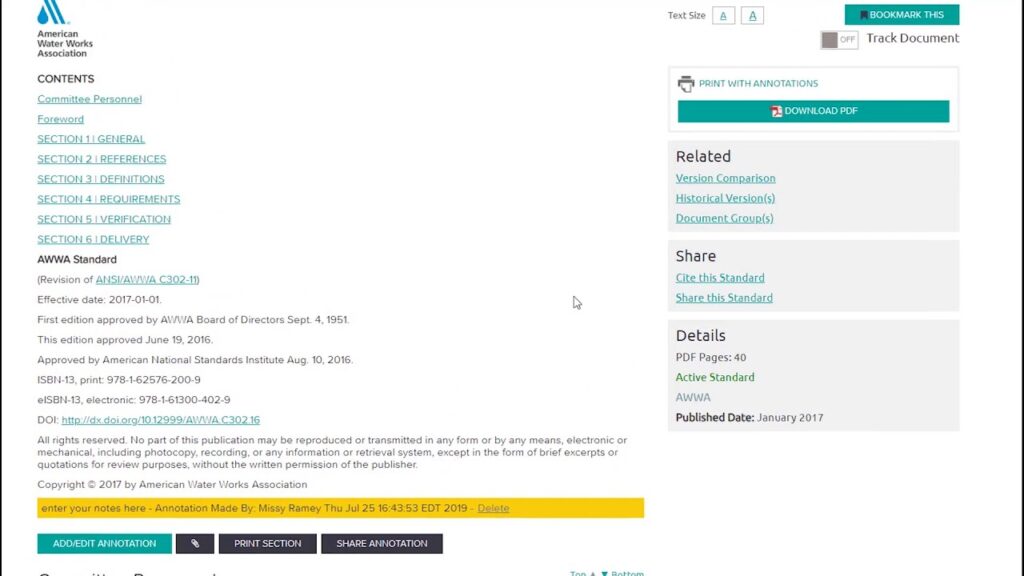 Envoi - American Water Works Association